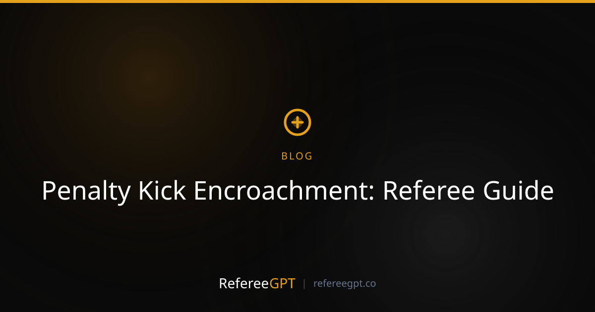 Penalty Kick Encroachment: A Comprehensive Referee Guide to Law 14 ...